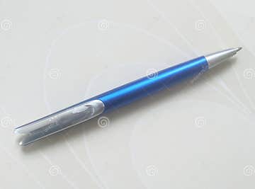 Metallic Blue and Silver Pens Stock Photo - Image of organ, silver ...