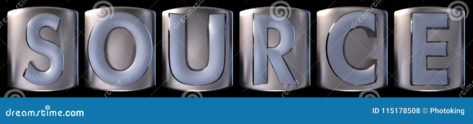 Metallic source word stock illustration. Illustration of concept ...