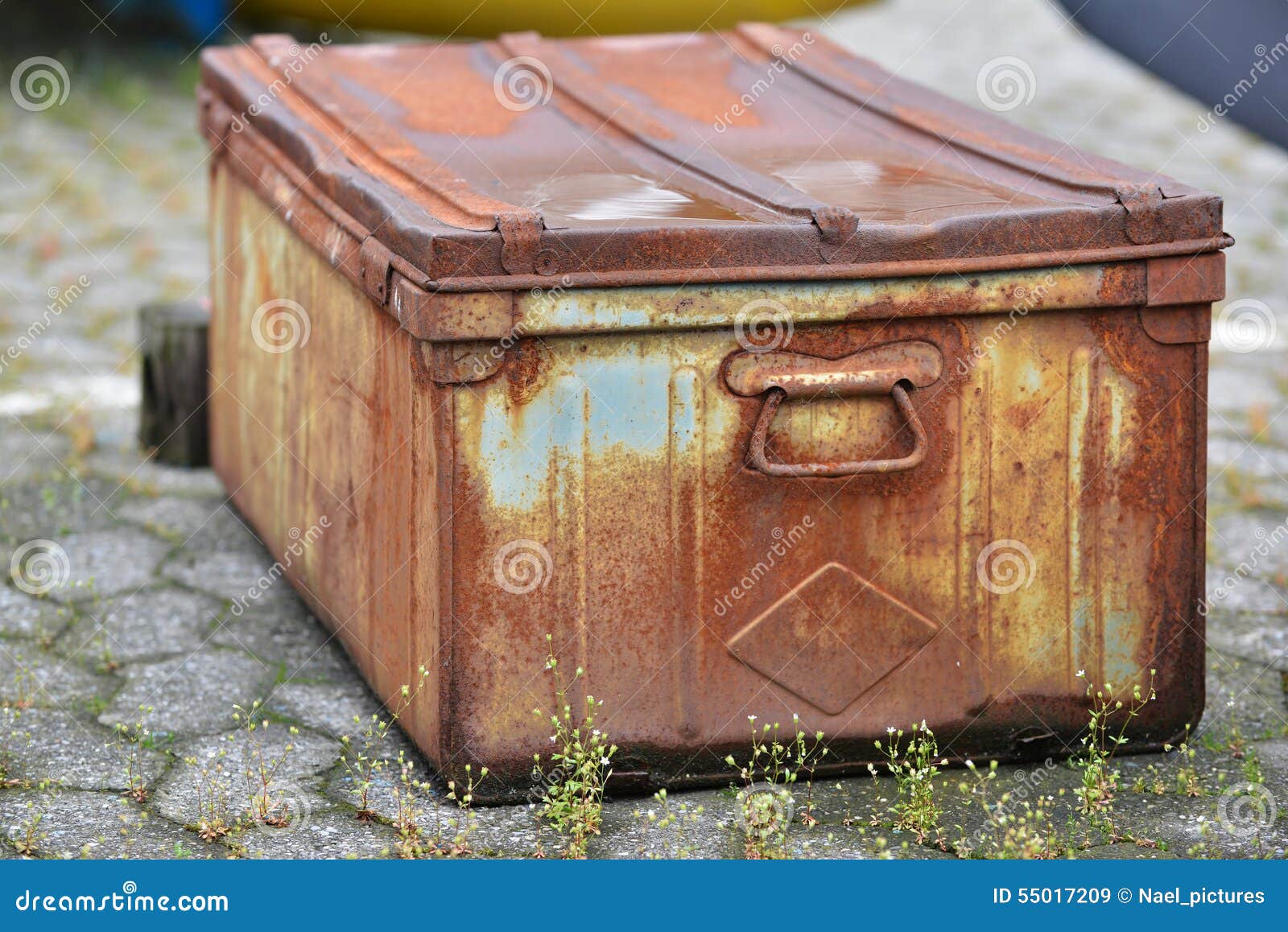 Metallic box stock image. Image of ground, nature, rust - 55017209