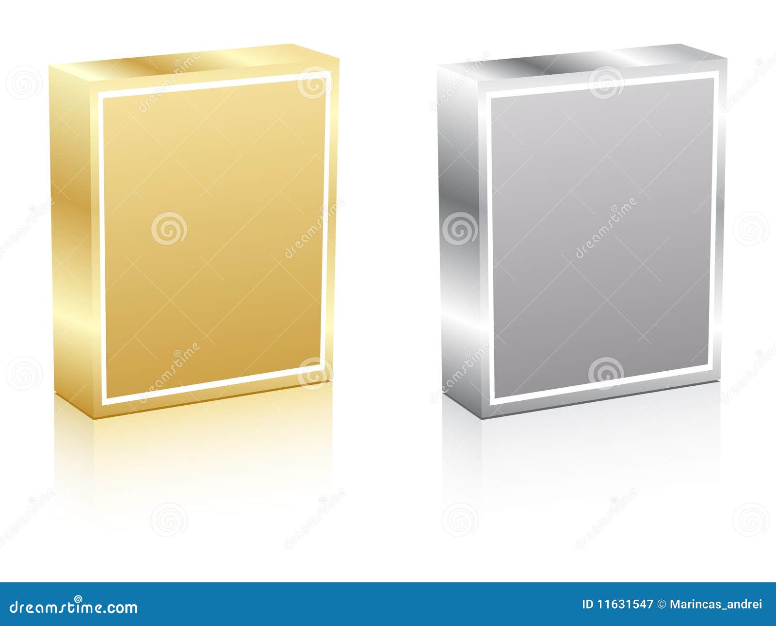 Metallic boxes stock vector. Illustration of individuality - 11631547