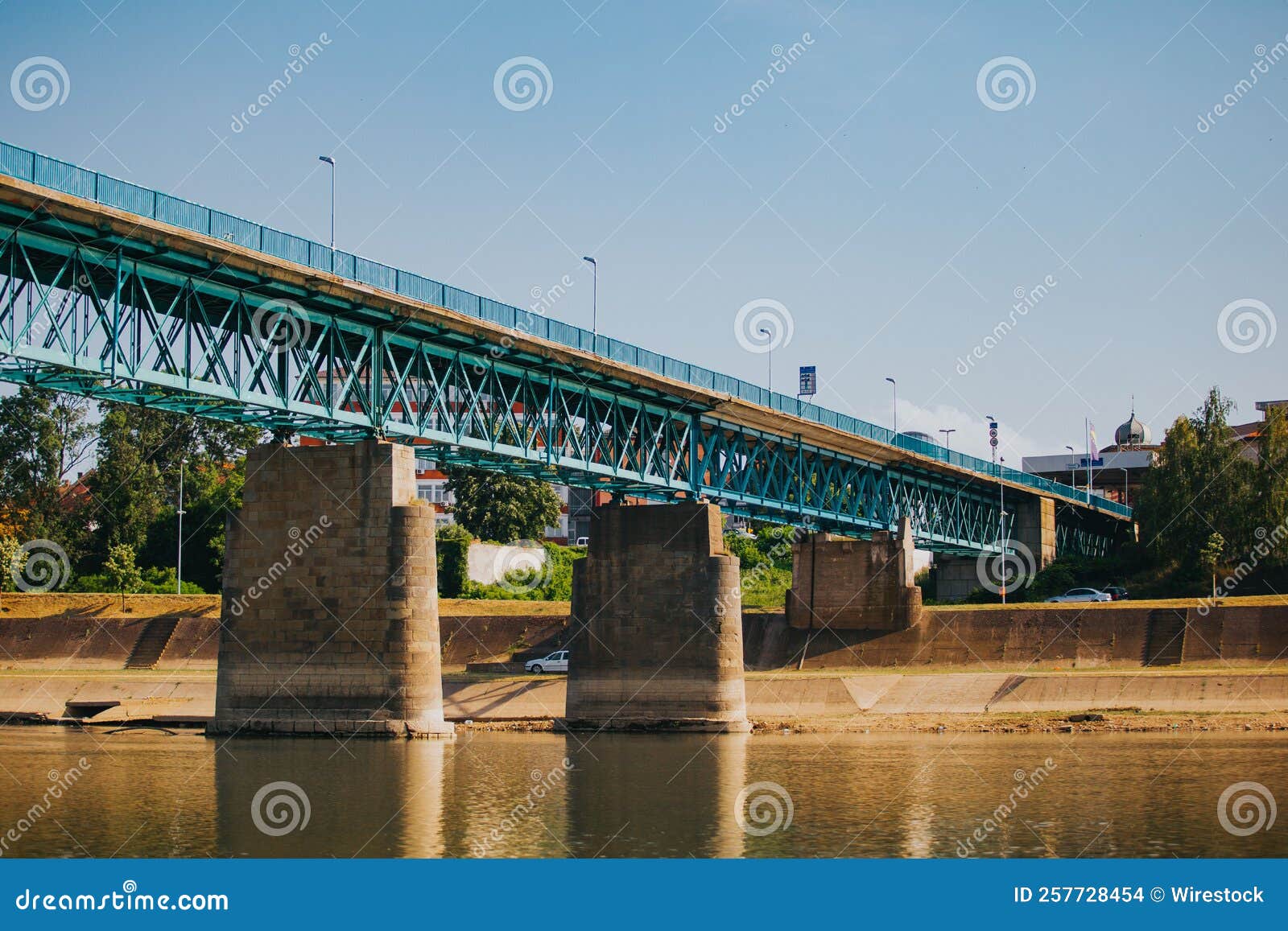 Metallic Bridge Over a Lake in the Daytime Stock Photo - Image of ...