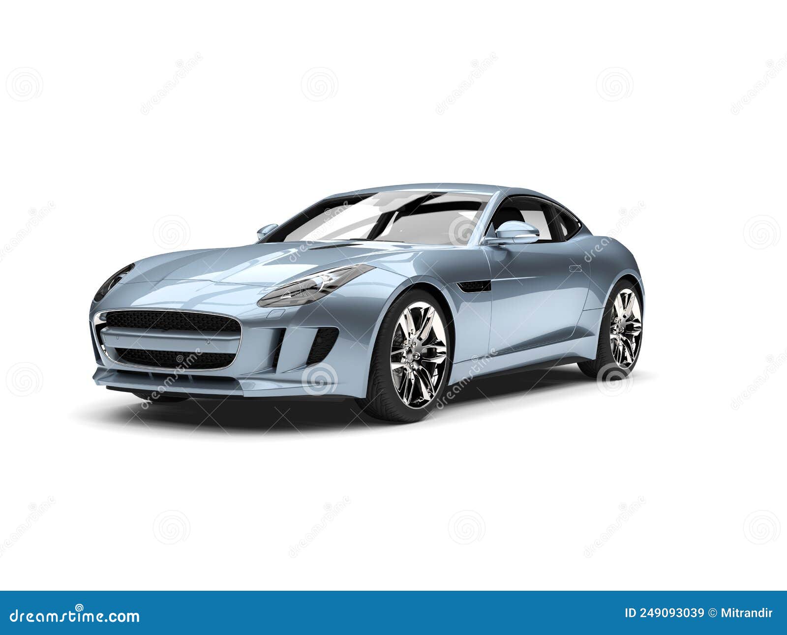 Metallic Bright Blue Modern Luxury Car Stock Illustration ...