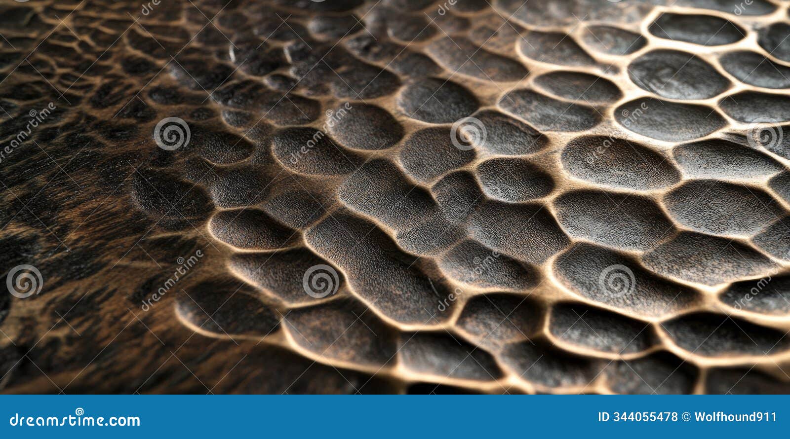 Metallic Bronze Surface with a Hammered Texture and Slight Patina ...