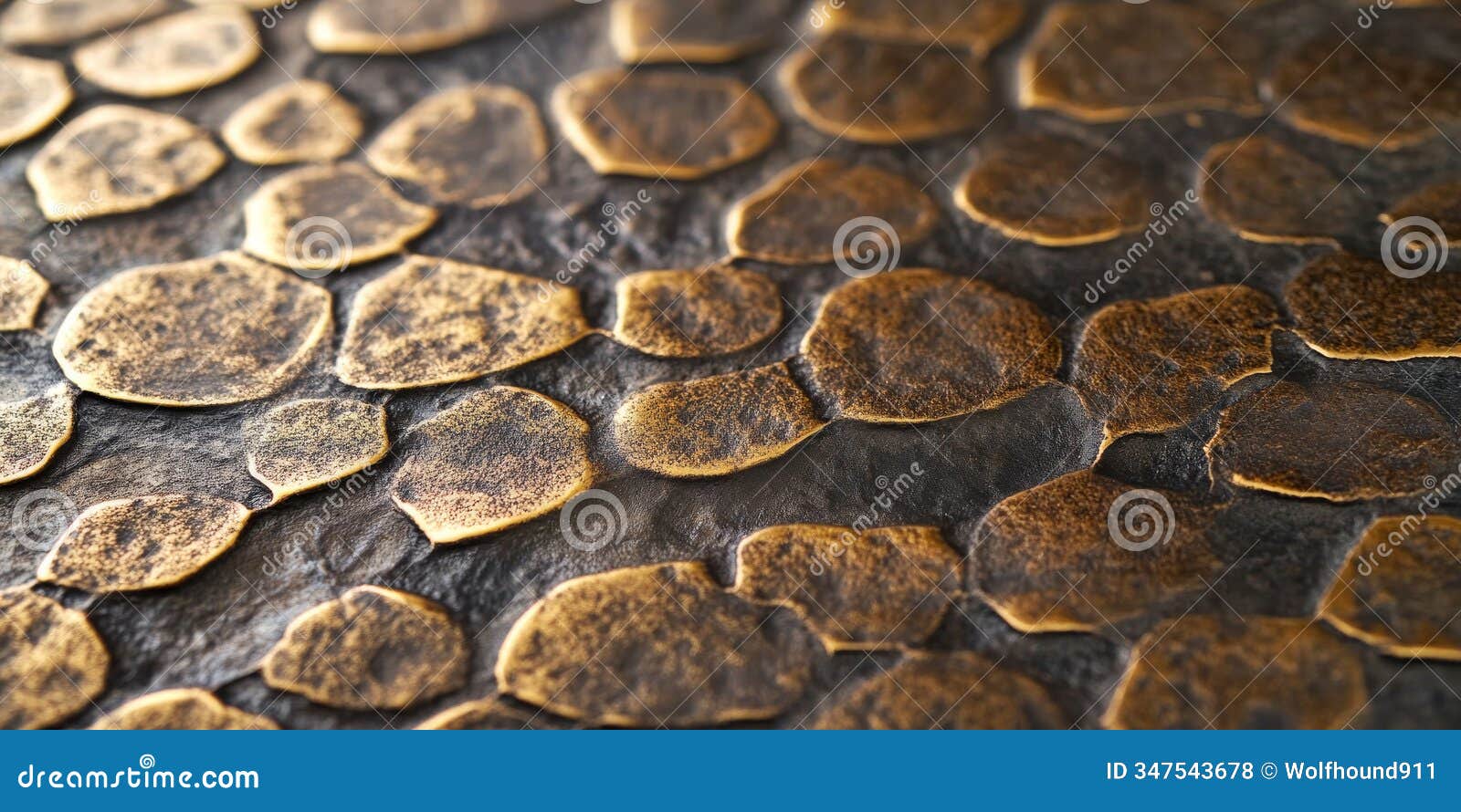 Metallic Bronze Surface with a Hammered Texture and Slight Patina ...