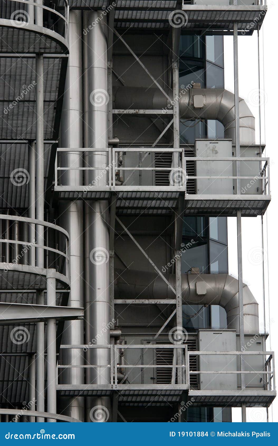 Metallic Building Structure Stock Photo - Image of building, structure ...
