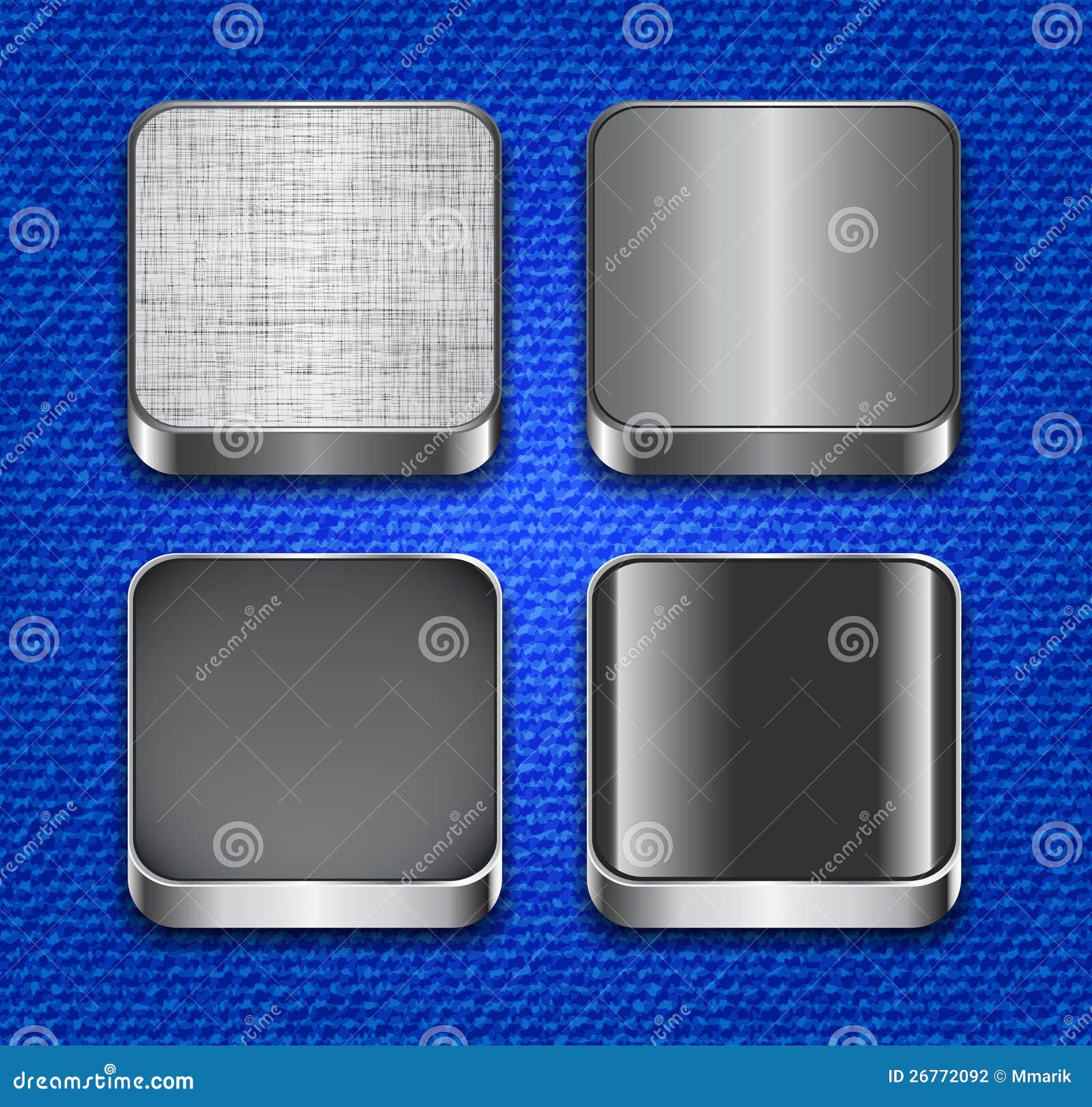 Metallic buttons stock vector. Illustration of modern - 26772092