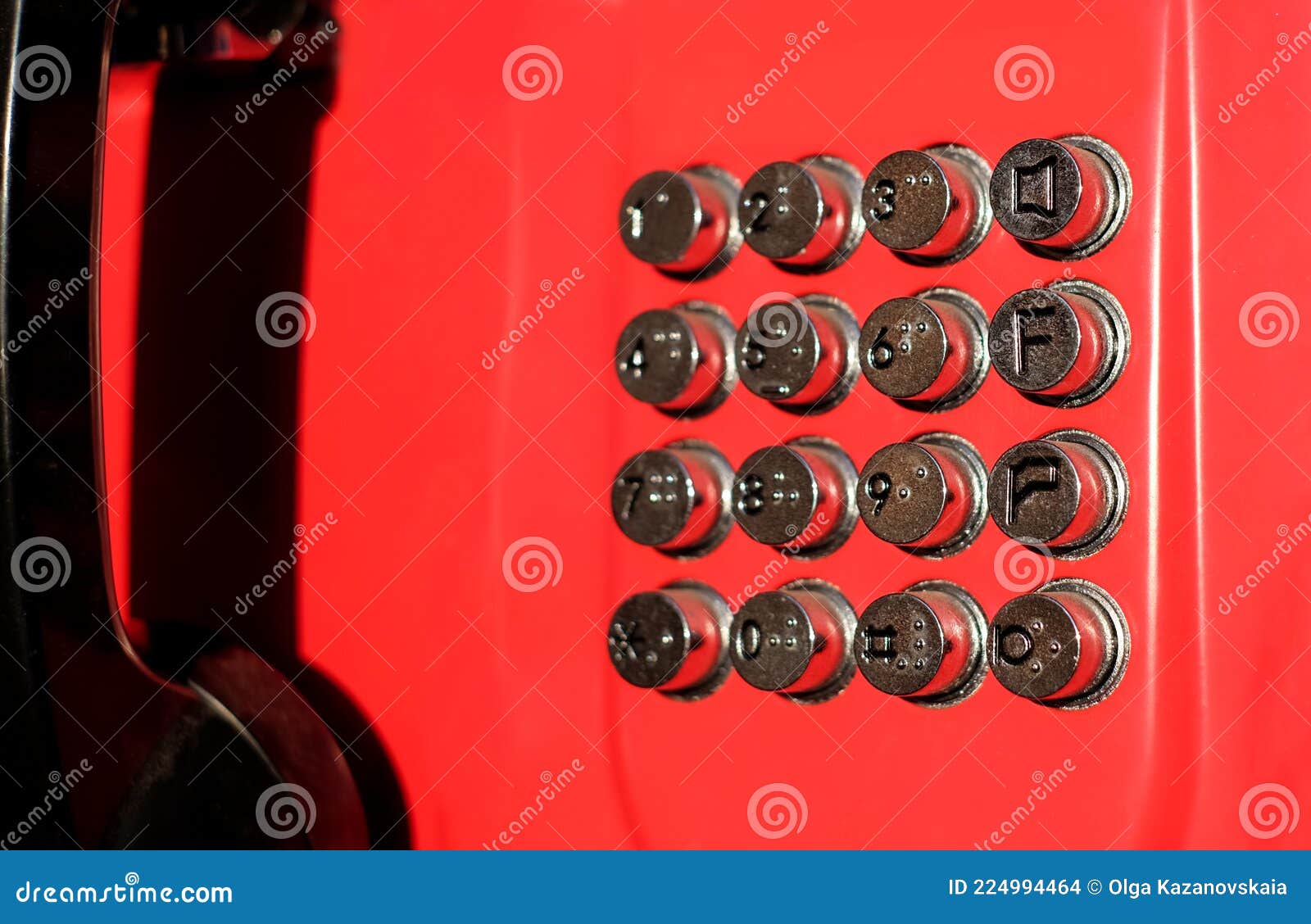 Metallic Buttons of a Payphone with Braille Table, Abstract Photo Stock ...