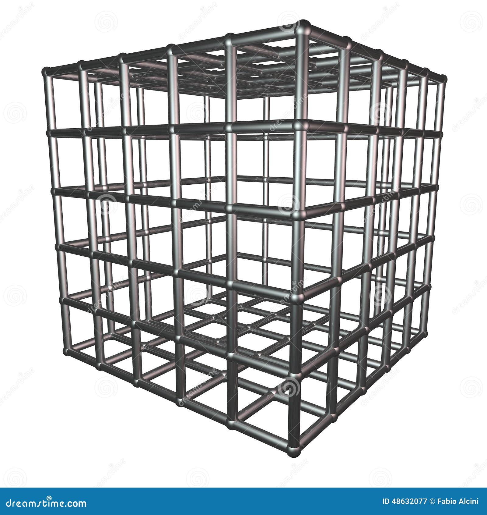 Metallic cage stock illustration. Illustration of steel - 48632077