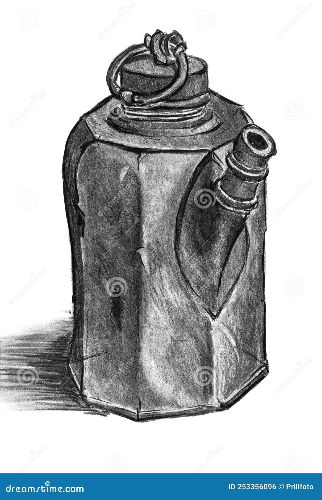 Metallic can illustration stock photo. Image of pitcher - 253356096