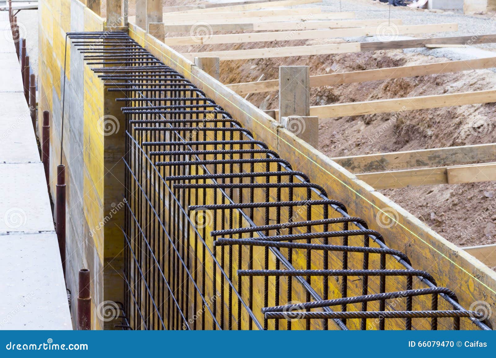 Metallic Carpentry for Reinforced Concrete Wall Stock Photo - Image of ...