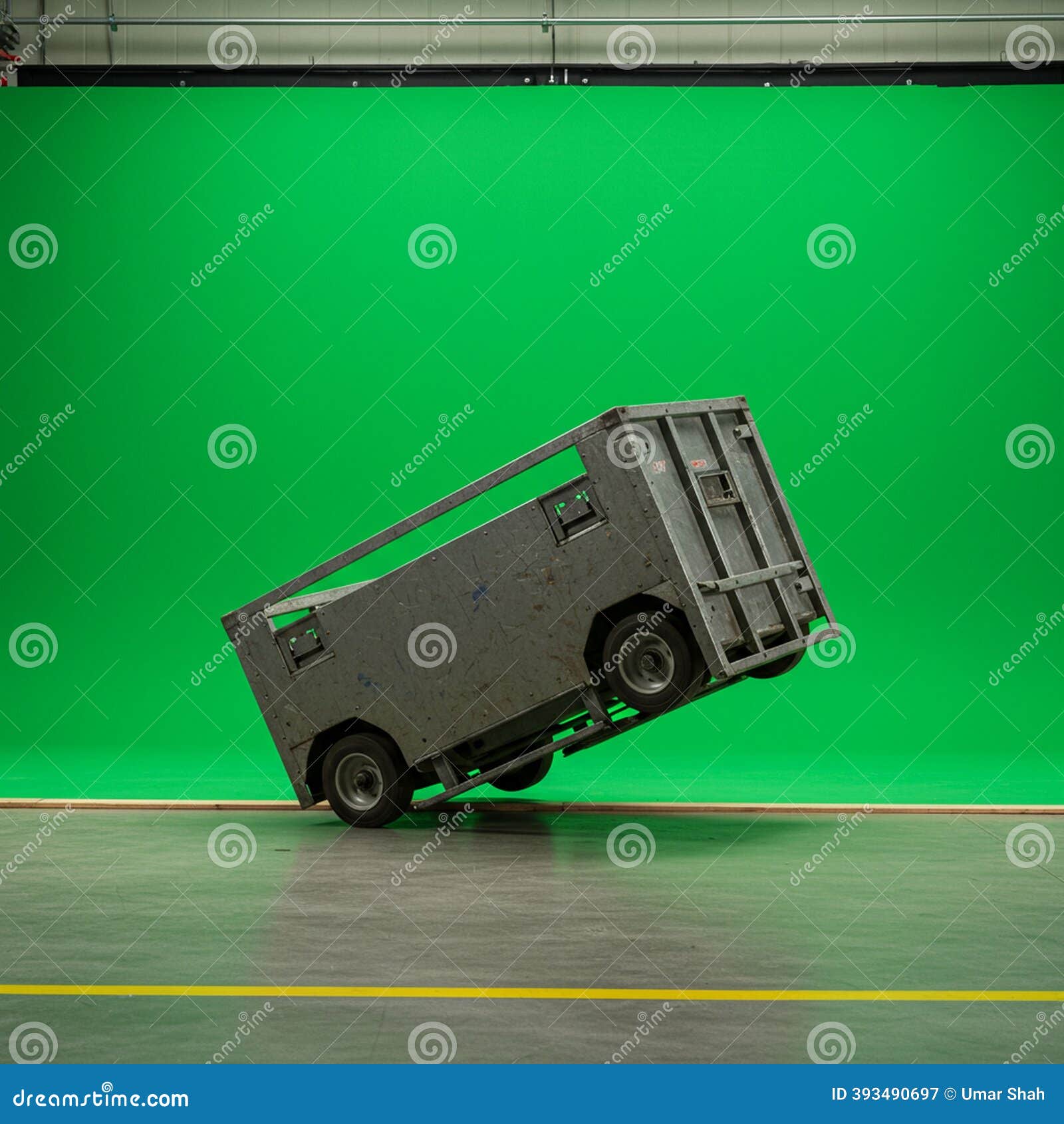 Green Chroma Screen Background With Tracking Markers VFX Motion, Video ...