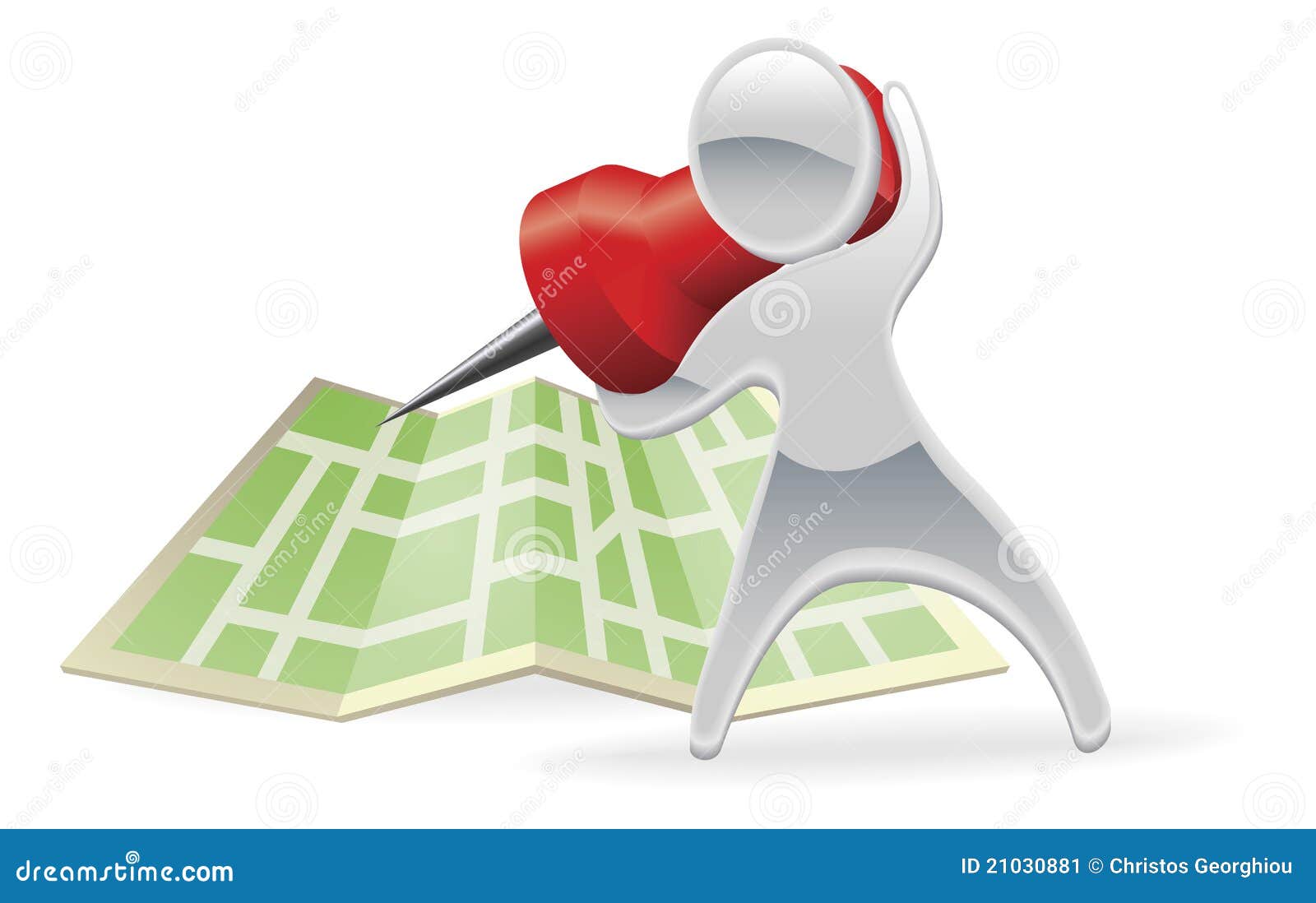 Metallic Cartoon Mascot Map Pin Concept Stock Vector - Illustration of ...