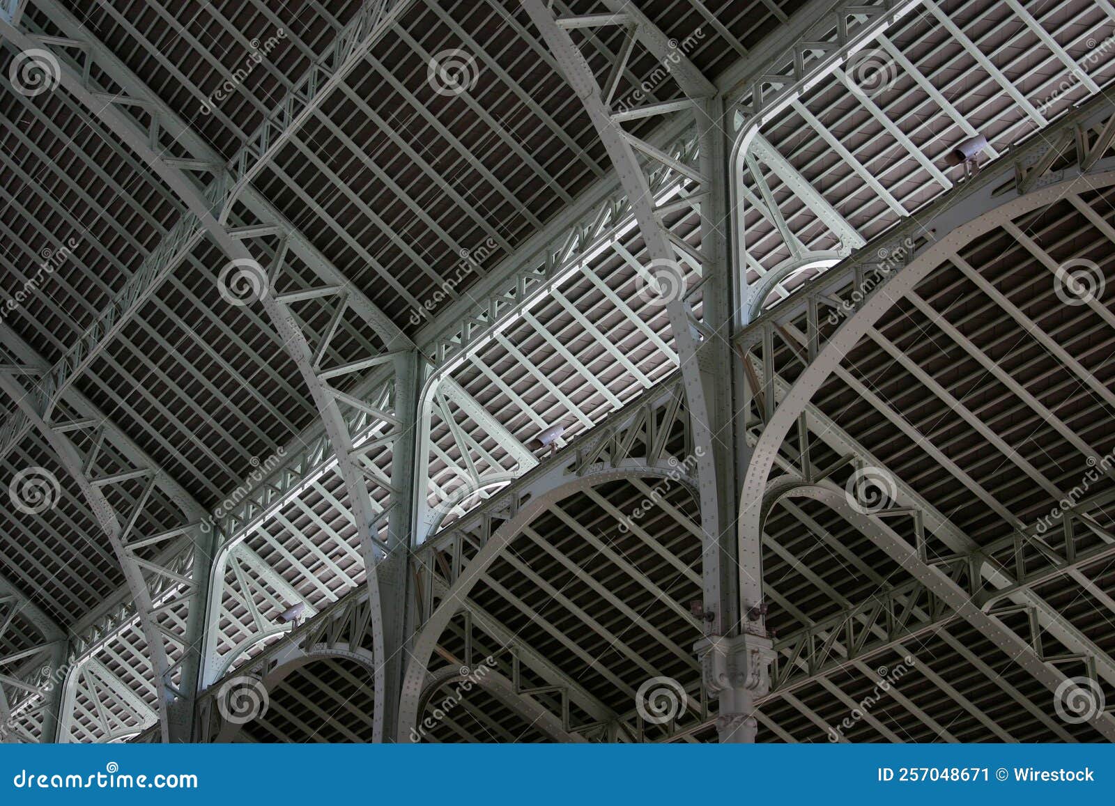 Metallic Ceiling Texture in the Warehouse Stock Image - Image of ...