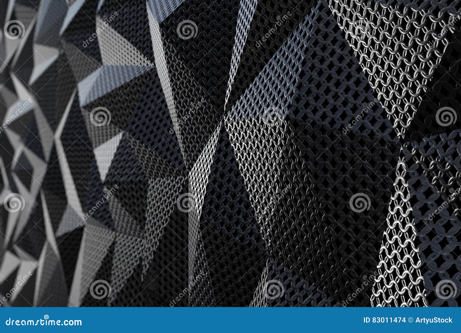Metallic Chain Armor Abstract Geometric Background Stock Illustration ...