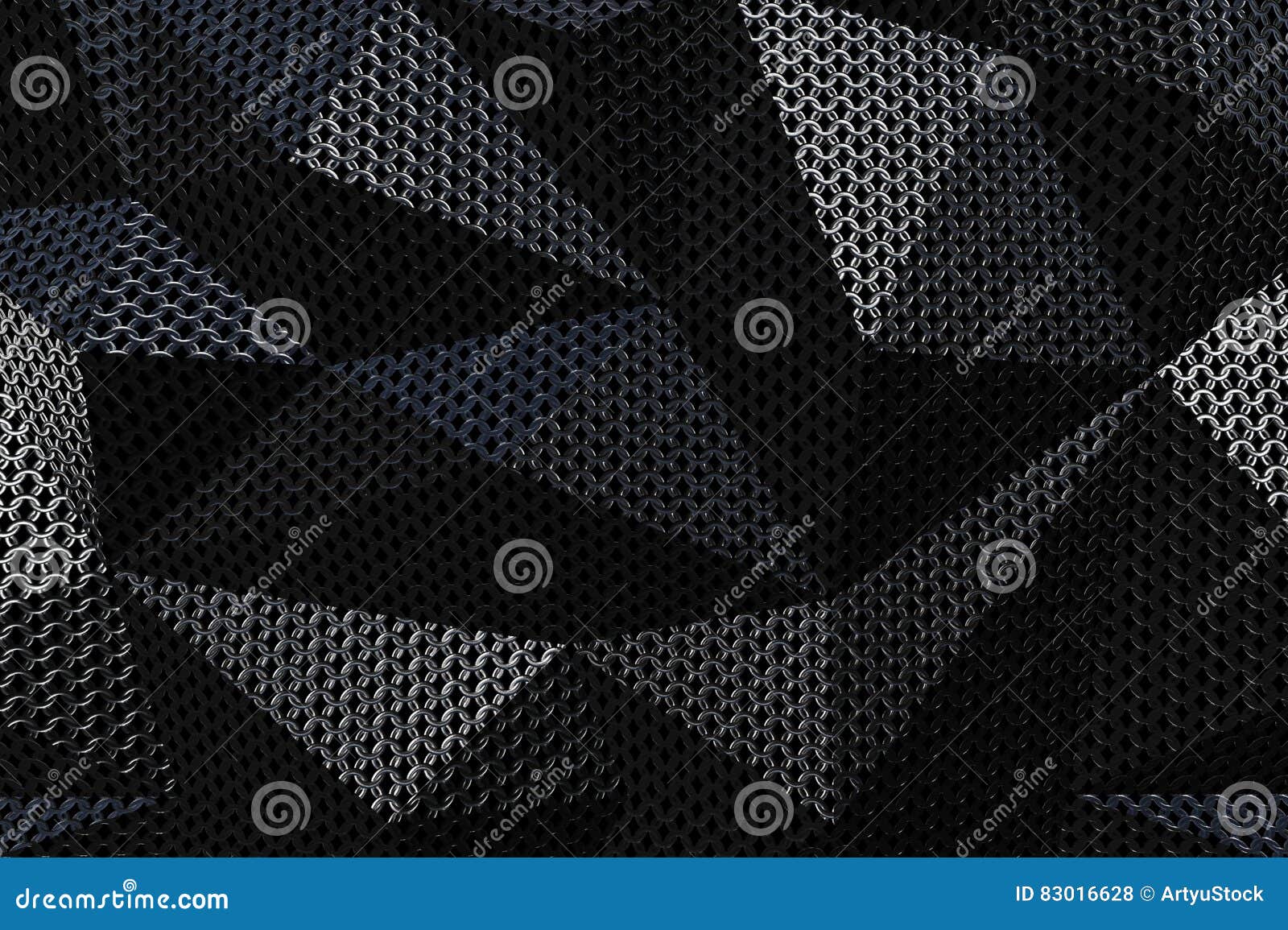 Metallic Chain Armor Abstract Geometric Background Stock Illustration ...