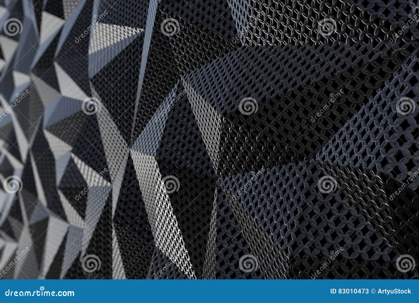 Metallic Chain Armor Abstract Geometric Background Stock Illustration ...
