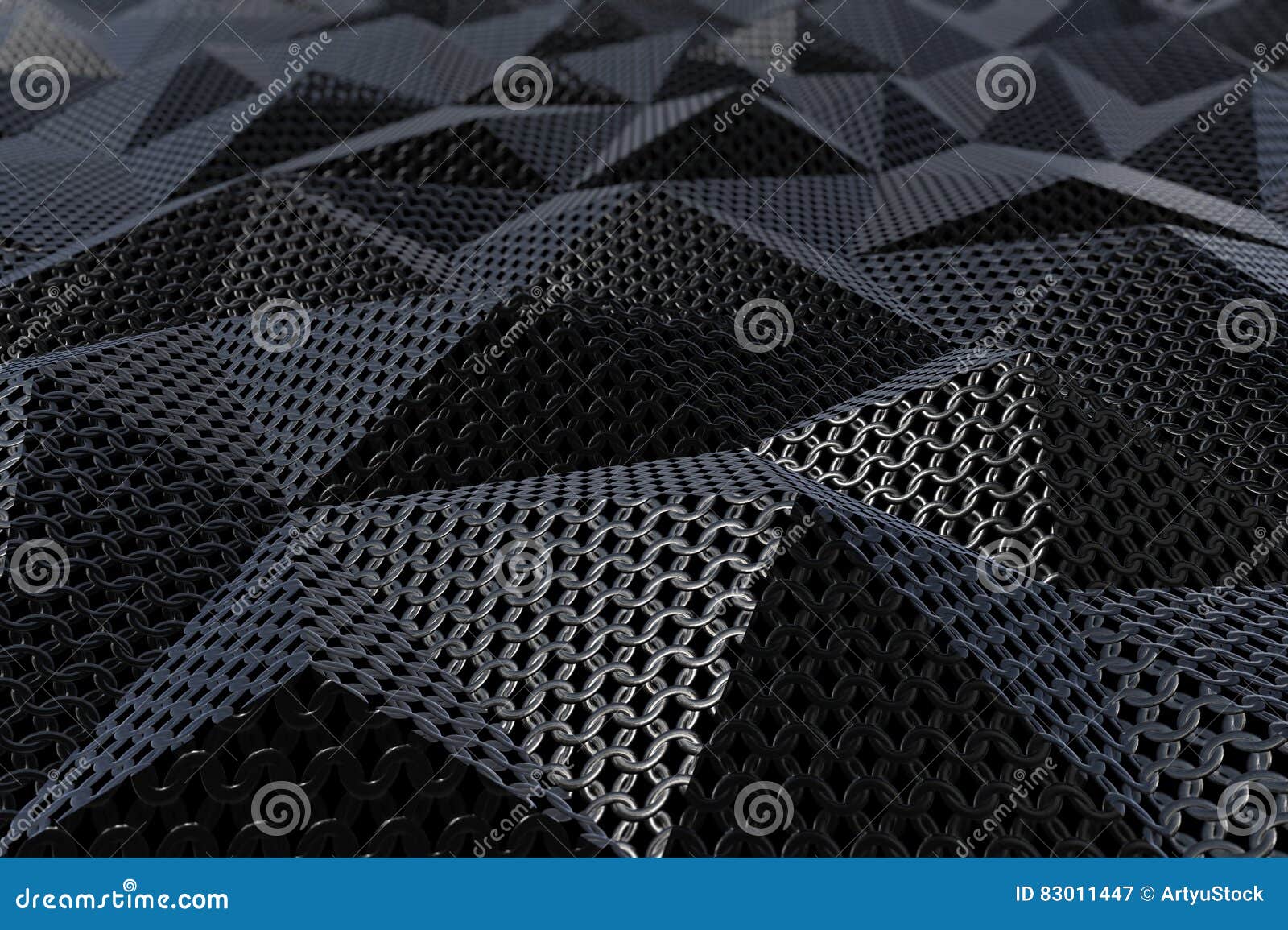Metallic Chain Armor Abstract Geometric Background Stock Illustration ...