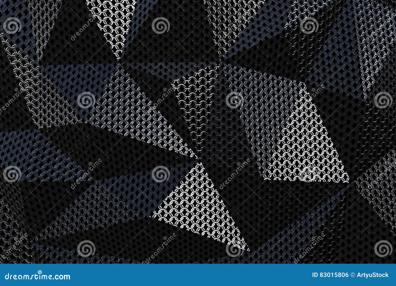 Metallic Chain Armor Abstract Geometric Background Stock Illustration ...