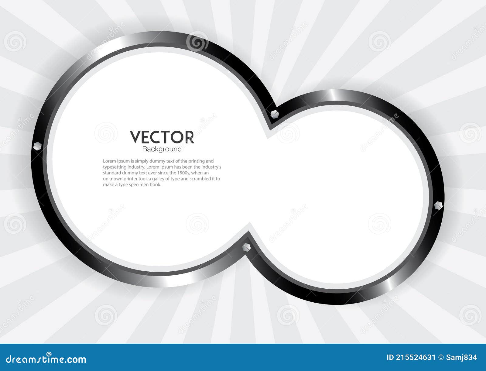 Metallic Circle Banner Background Stock Vector - Illustration of design ...