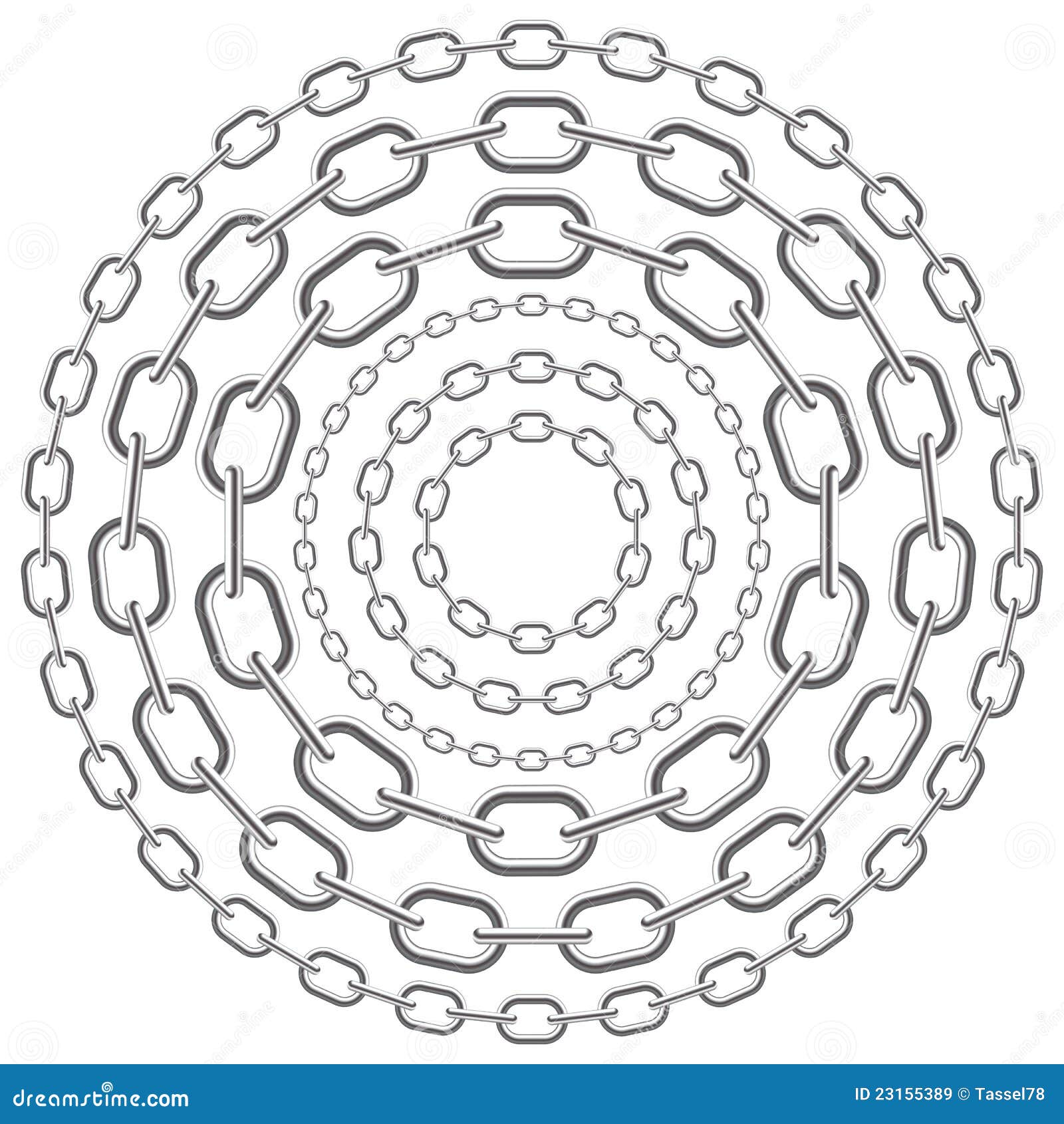 Metallic circle chains stock vector. Illustration of pull - 23155389