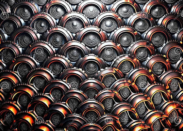 Metallic Circular Patterns Textures Design Elements Artwork Visual ...