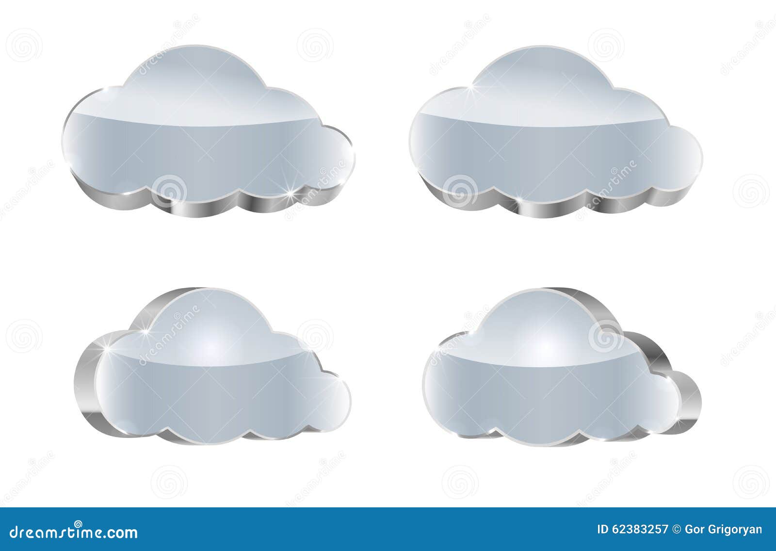 Metallic Cloud Computing Icon On Bright Background Royalty-Free Stock Photography ...