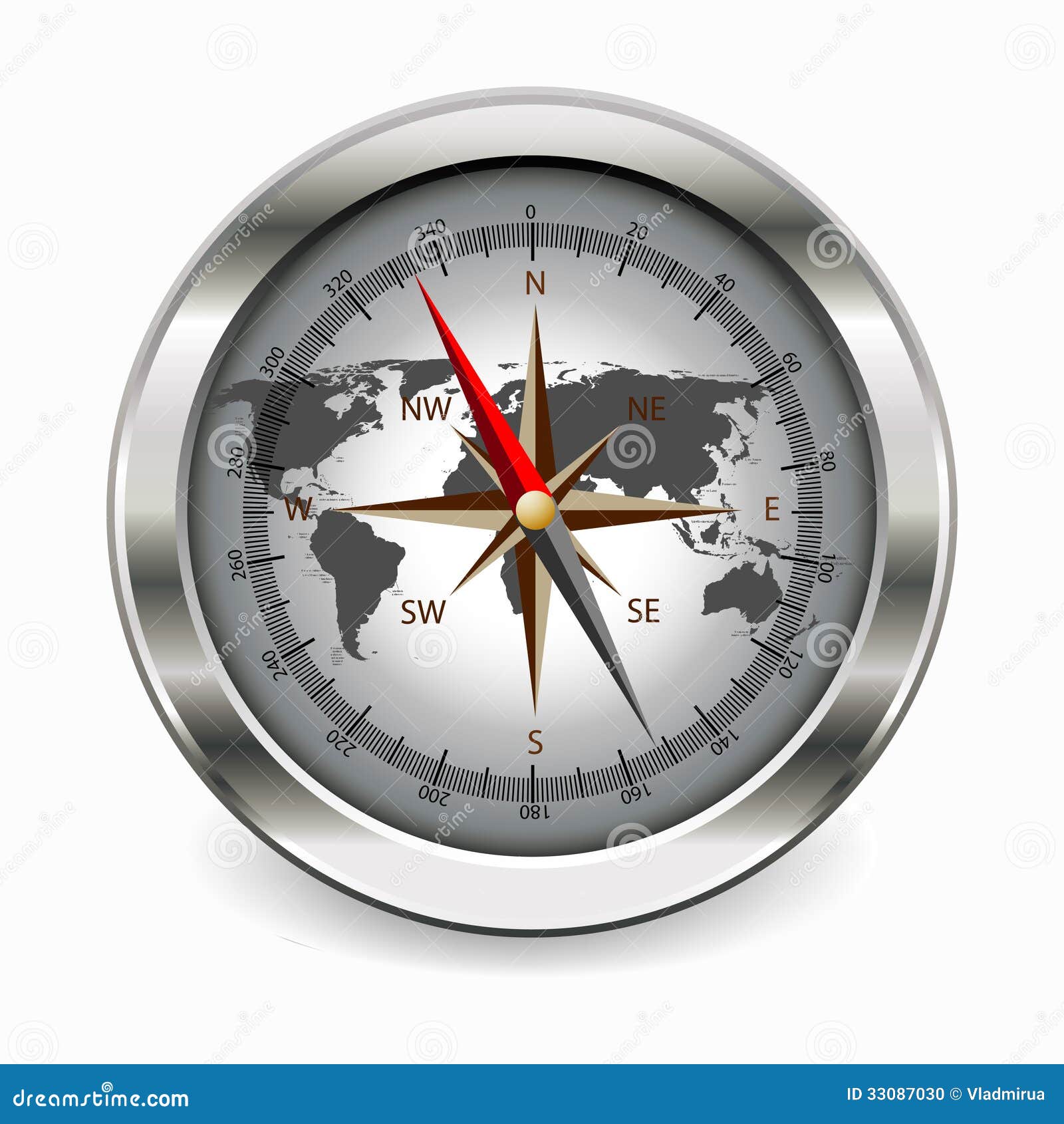Metallic Compass Rose 3D Royalty-Free Illustration | CartoonDealer.com ...