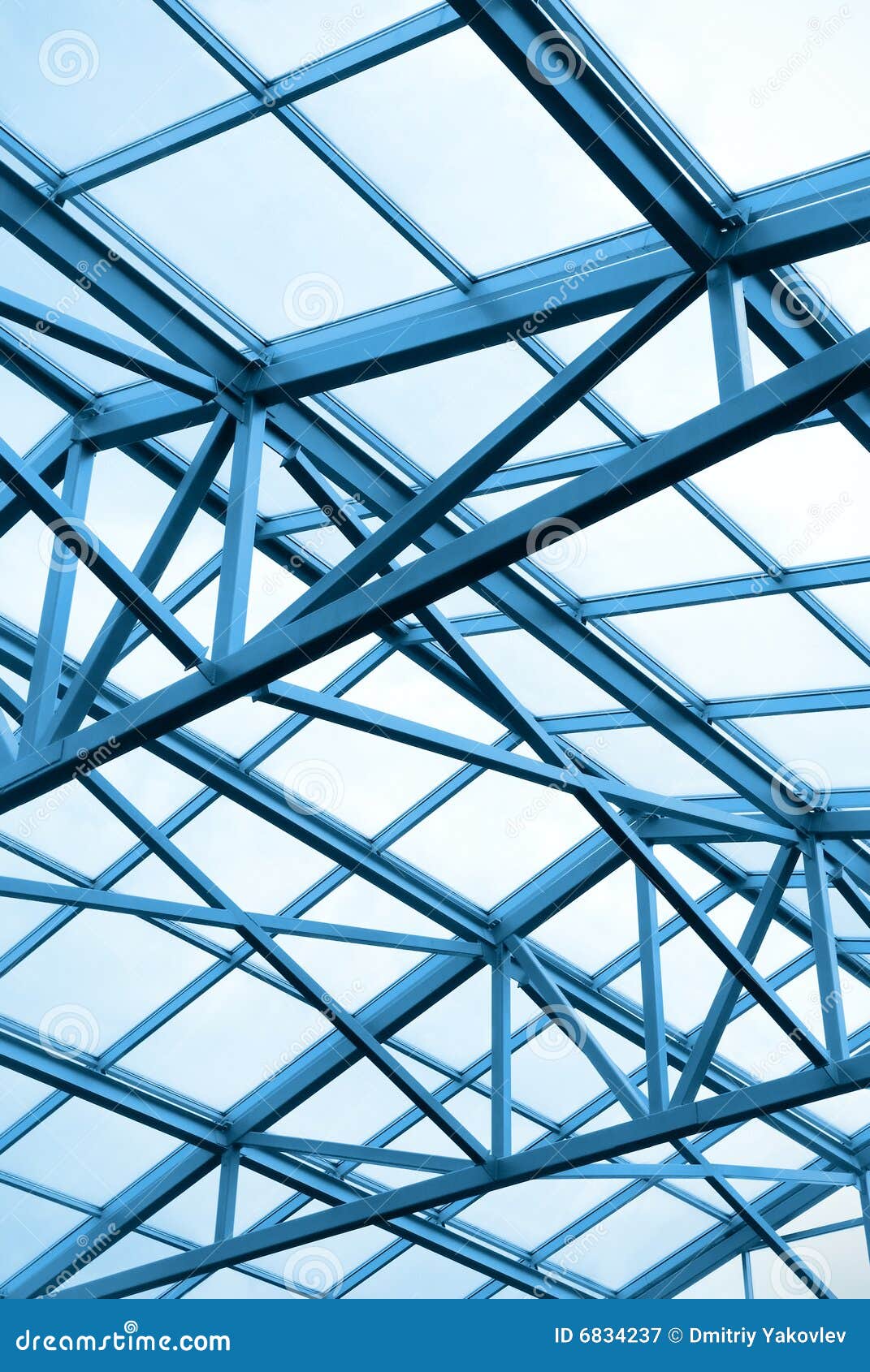 Metallic Construction of the Ceiling Stock Image - Image of building ...