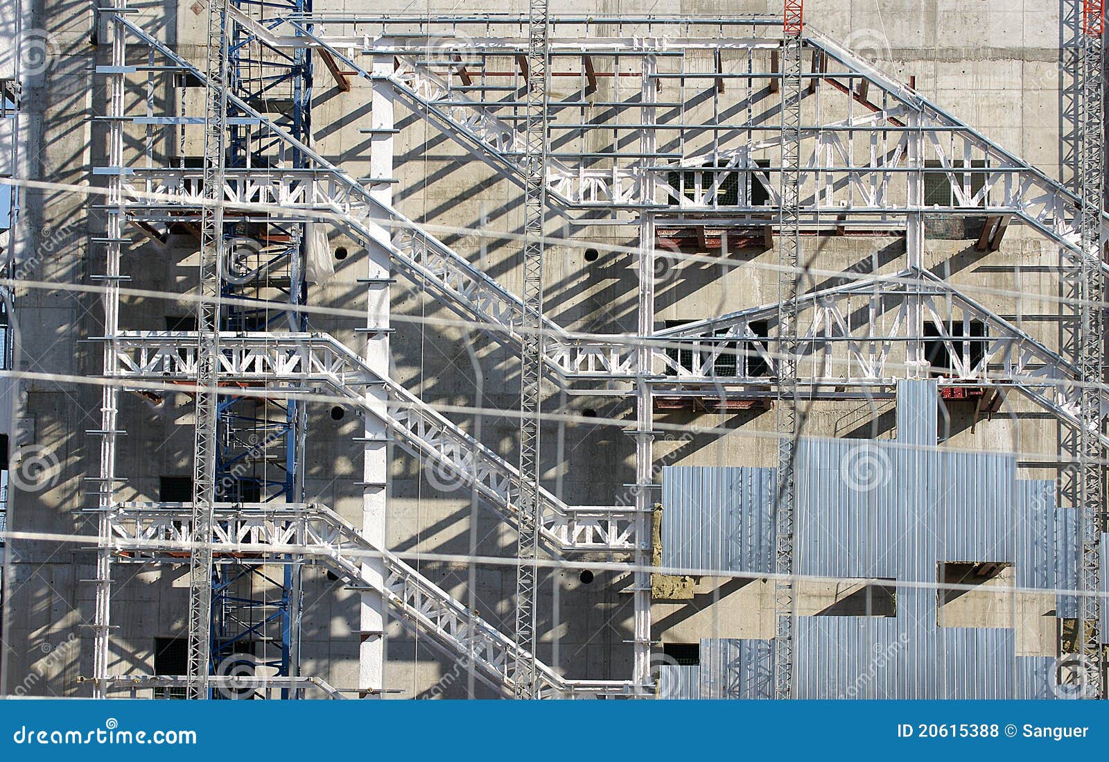Metallic constructions. stock photo. Image of museum - 20615388