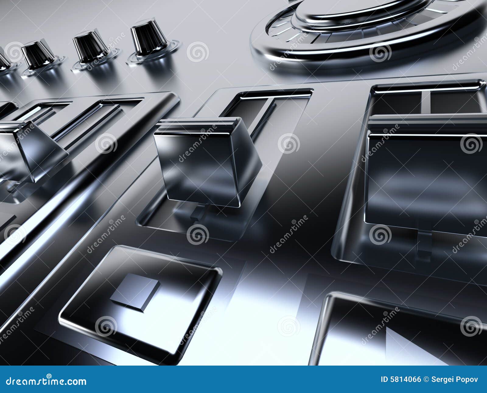 Metallic control panel stock illustration. Illustration of electrical ...