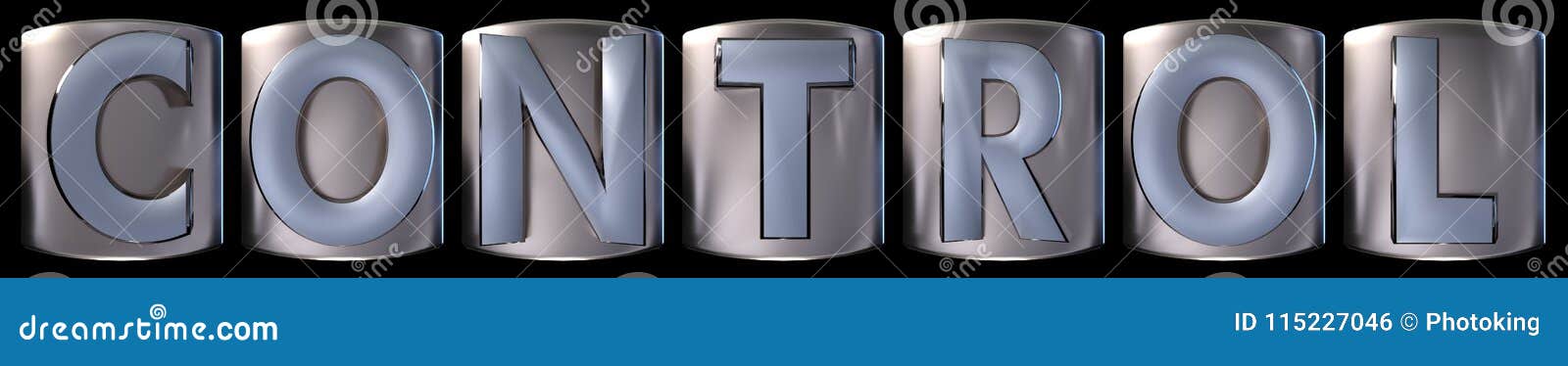 Metallic control word stock illustration. Illustration of metallic ...