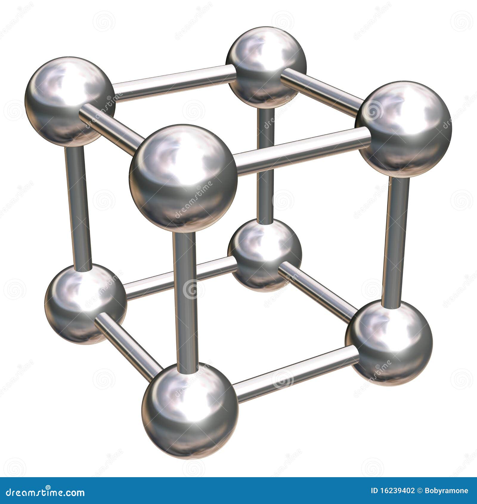 Metallic Crystal Lattice Stock Illustration Illustration Of Metallic