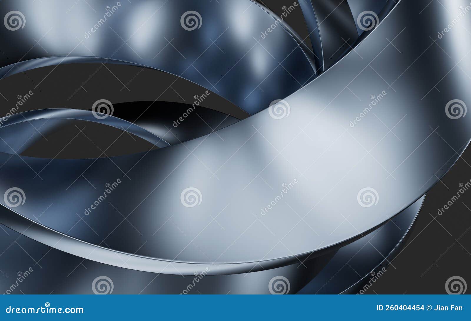 Metallic Curve Geometry Background, 3d Rendering Stock Illustration ...
