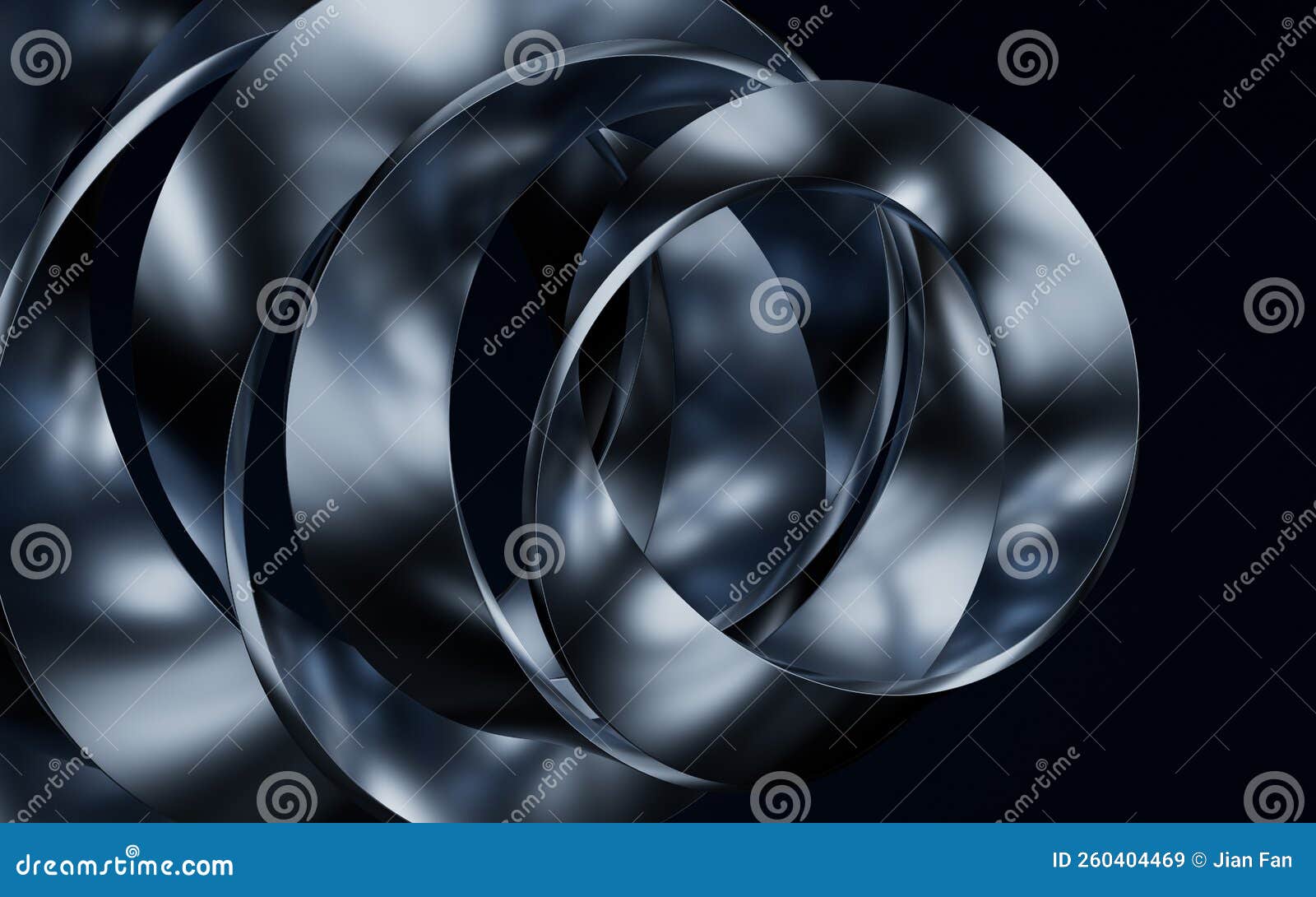 Metallic Curve Geometry Background, 3d Rendering Stock Illustration ...
