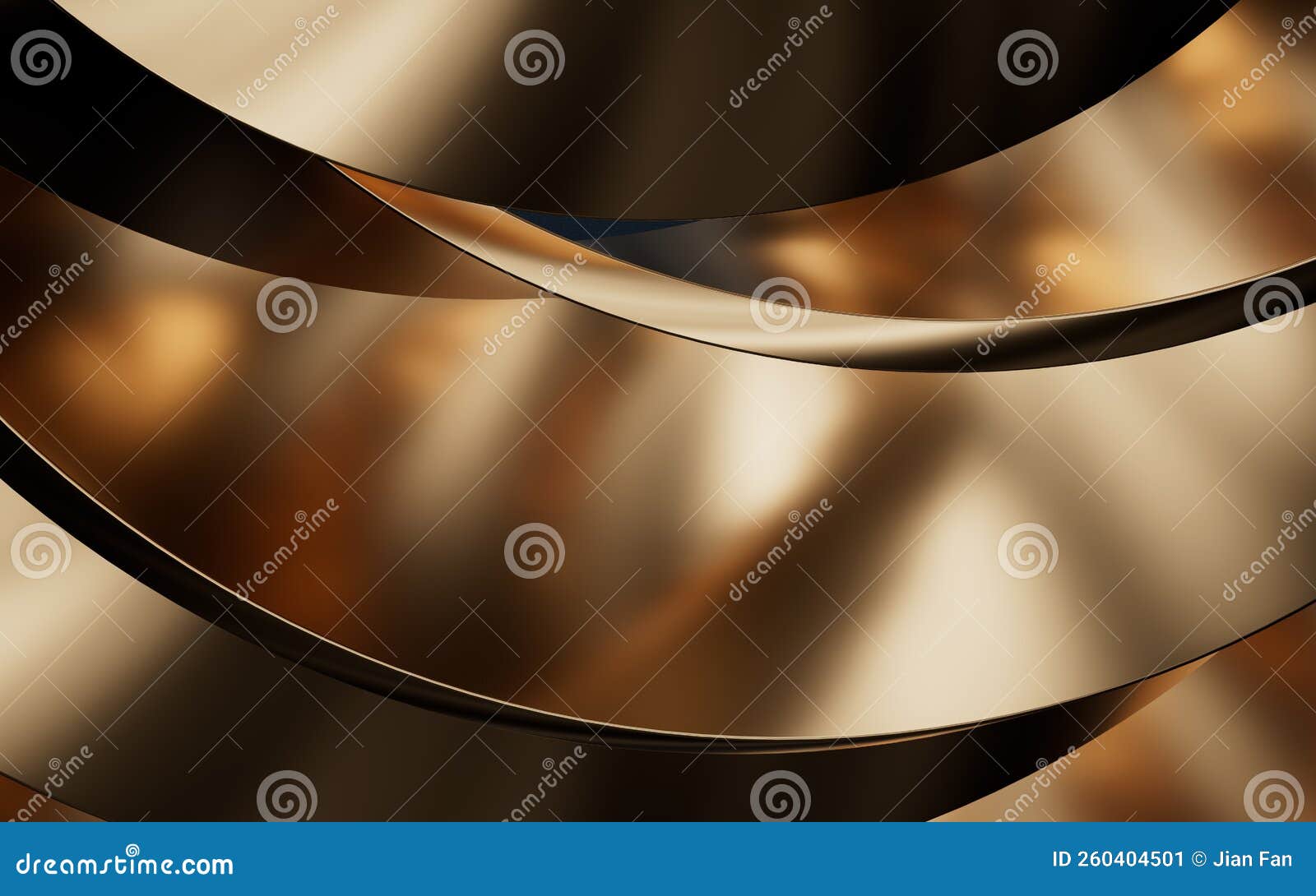 Metallic Curve Geometry Background, 3d Rendering Stock Illustration ...