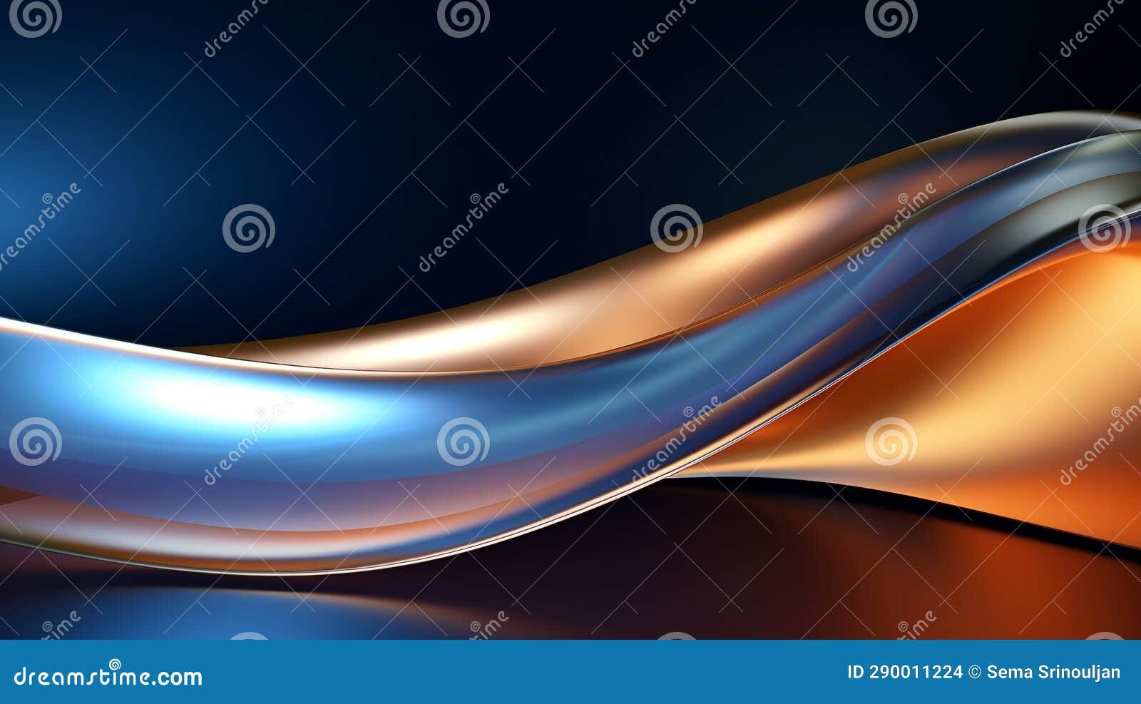 Metallic Curve Layer. Gradient Abstract Background Stock Illustration ...