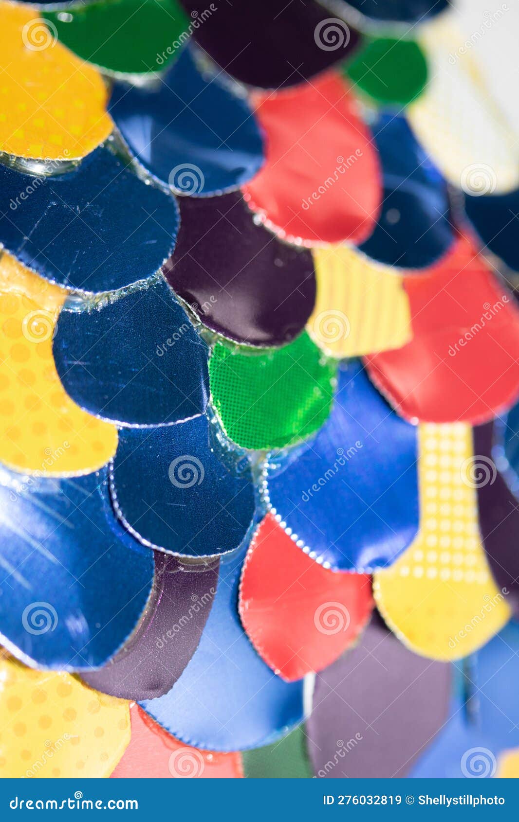 Metallic Cut Up Tin Cans in Bright Colours As an Abstract Background ...