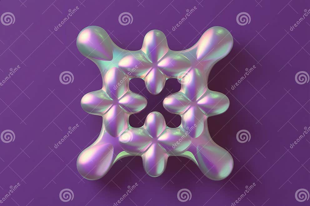 A Metallic, 3D Object that Resembles a Molecular or Atomic Structure. I ...