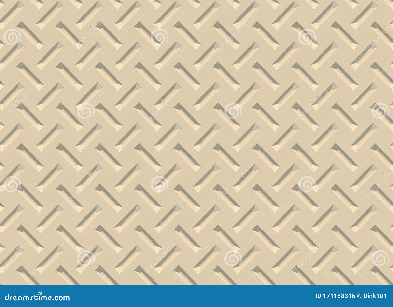 Metallic Diamond Plate Background with Seamless Pattern Stock ...