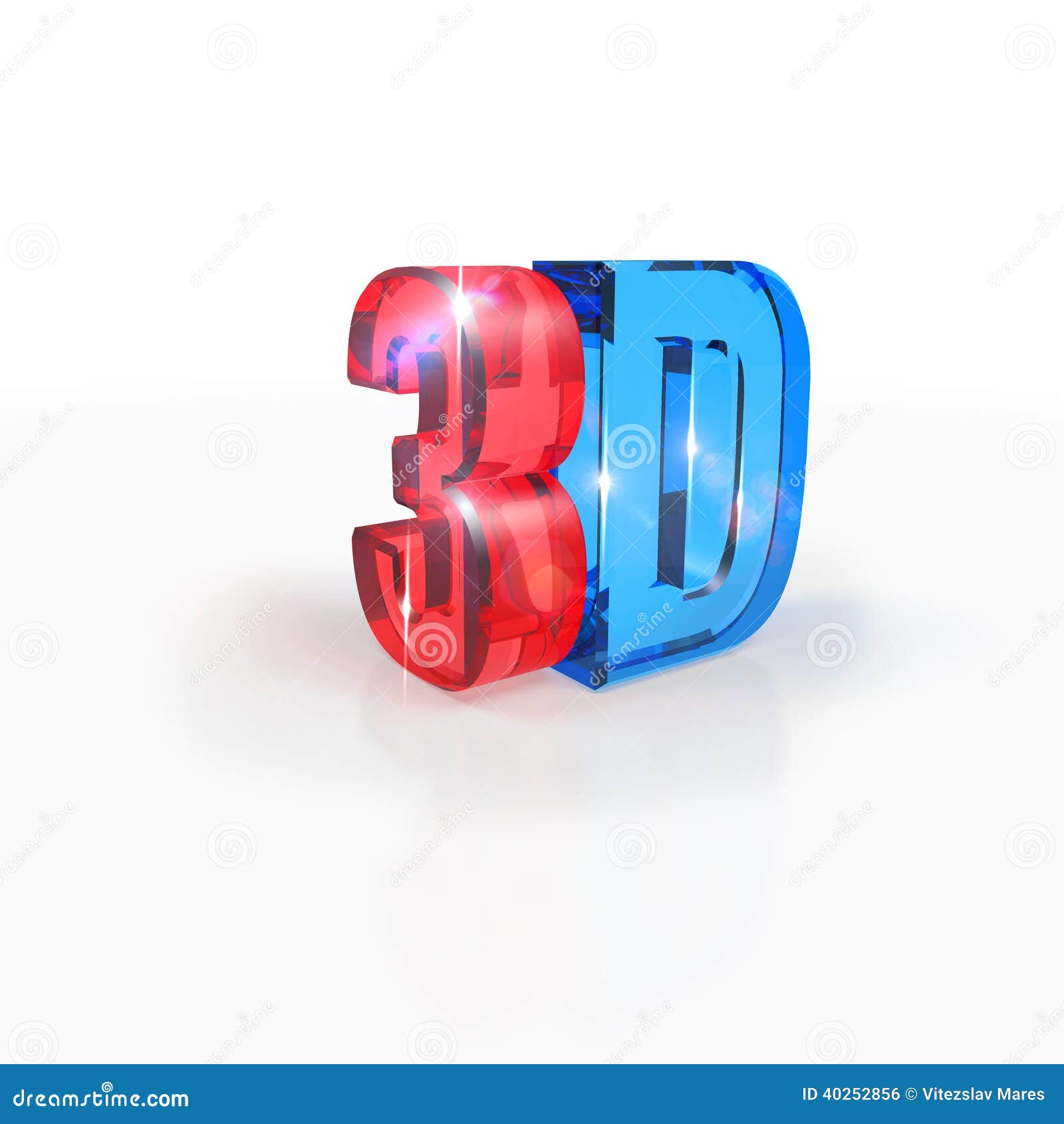 Metallic 3 Dimensional Logo Isolated on White Background Stock ...