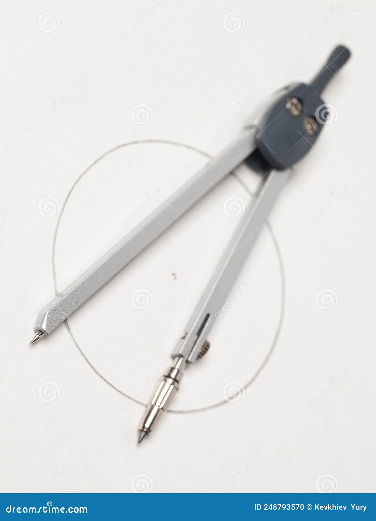 Metallic Drawing Compass Isolated on White Background Stock Photo ...