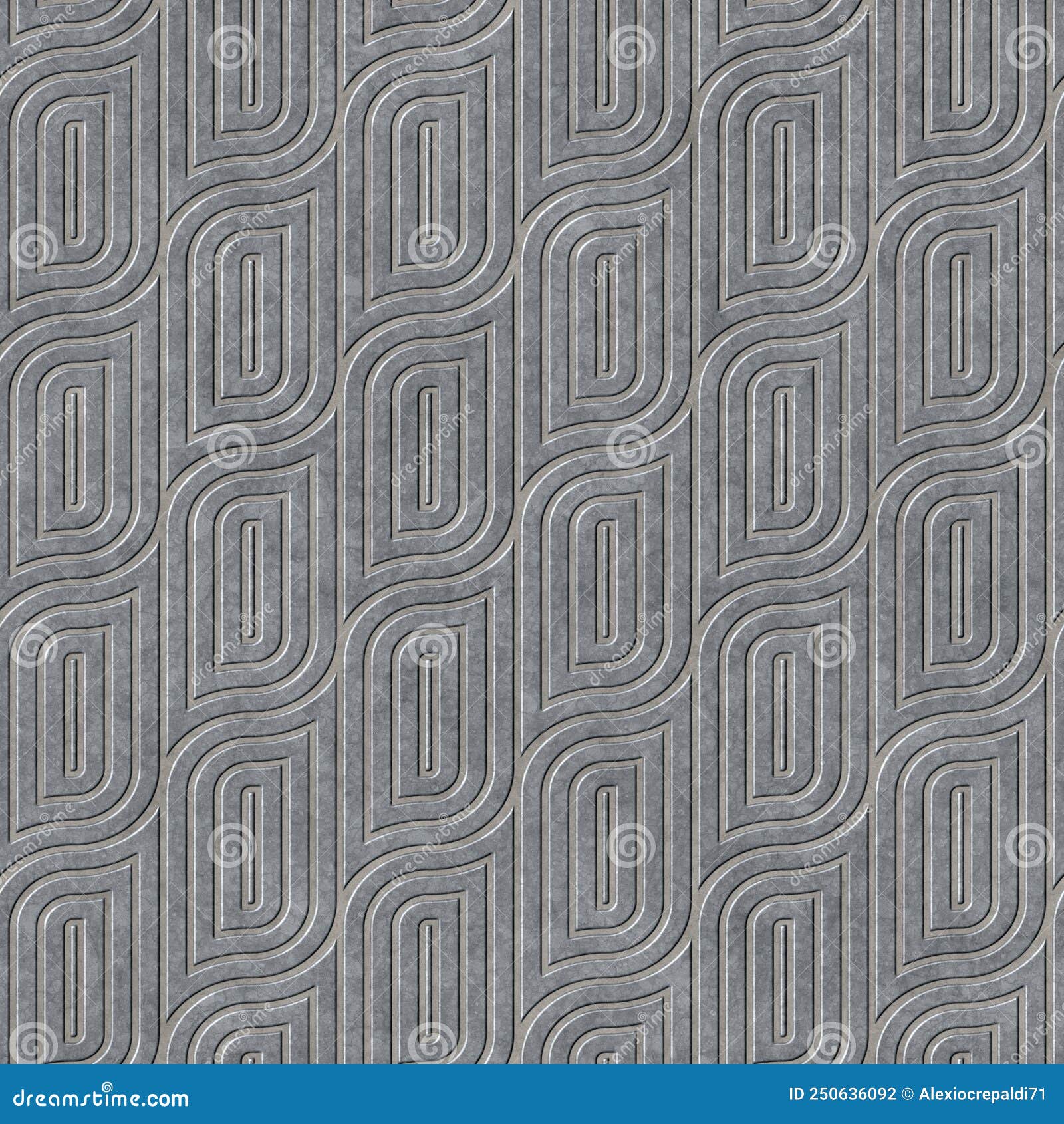 Metallic Embossed Squares Pattern. Seamless Illustration. Stock ...