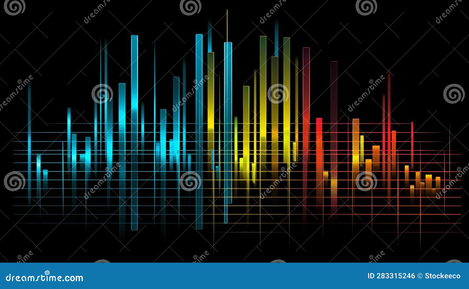 Metallic Equalizer Vector Illustration with 80s Style Stock ...