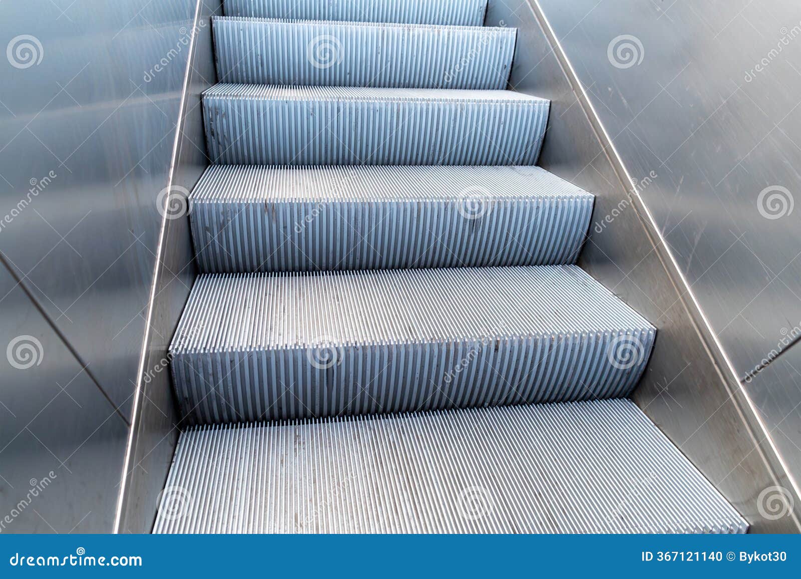 Metallic Escalator Steps With Grooved Texture, Commonly Found In Metro ...