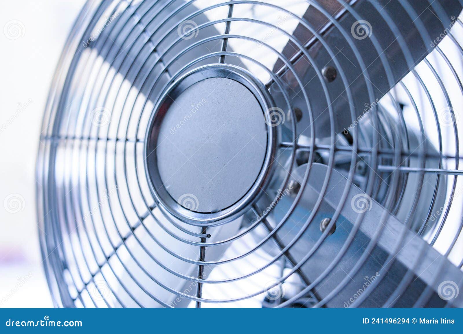Metallic fan close view stock photo. Image of electric - 241496294