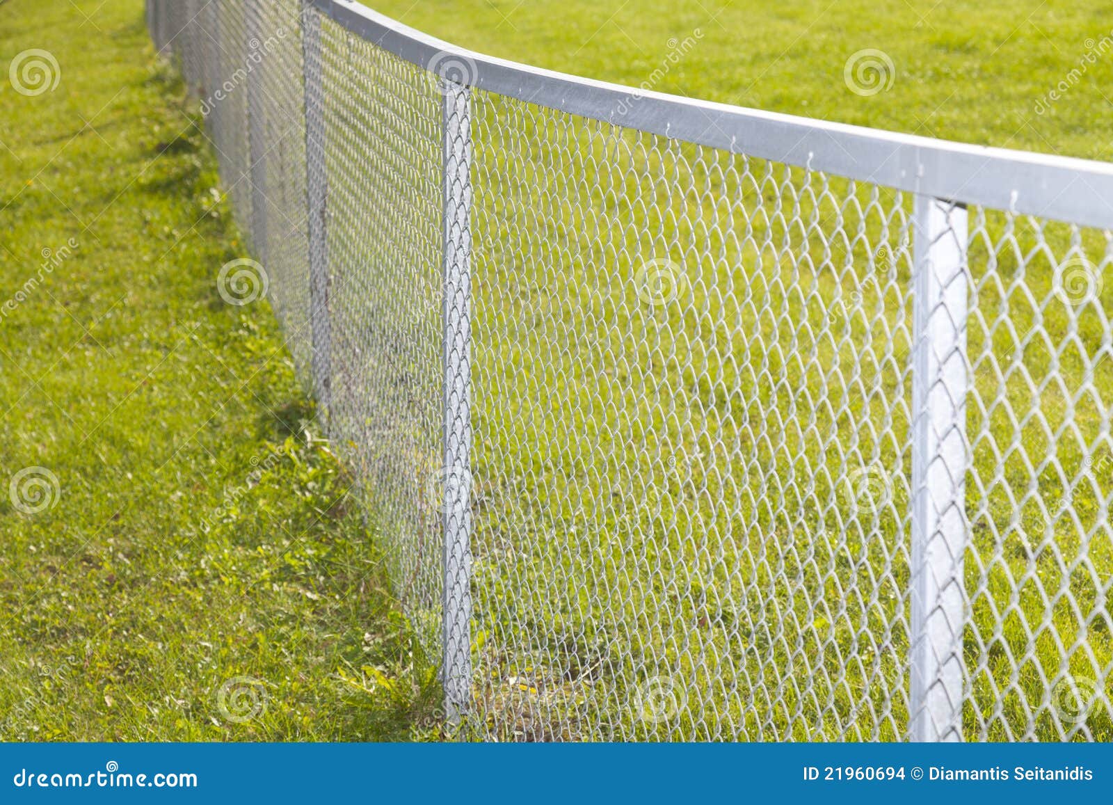 Metallic fence stock photo. Image of grass, design, border - 21960694