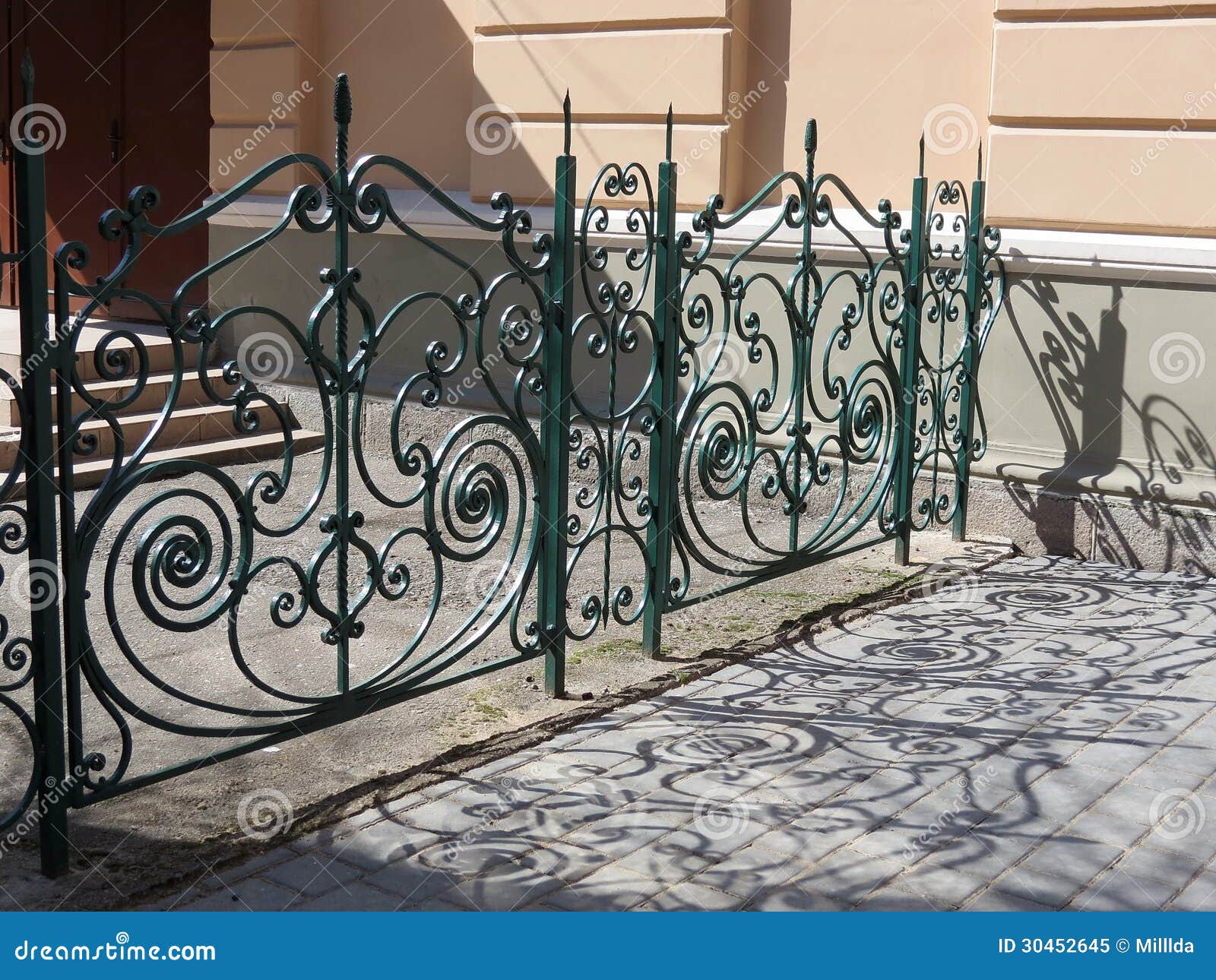 Metallic fence stock image. Image of detail, metal, abstract - 30452645