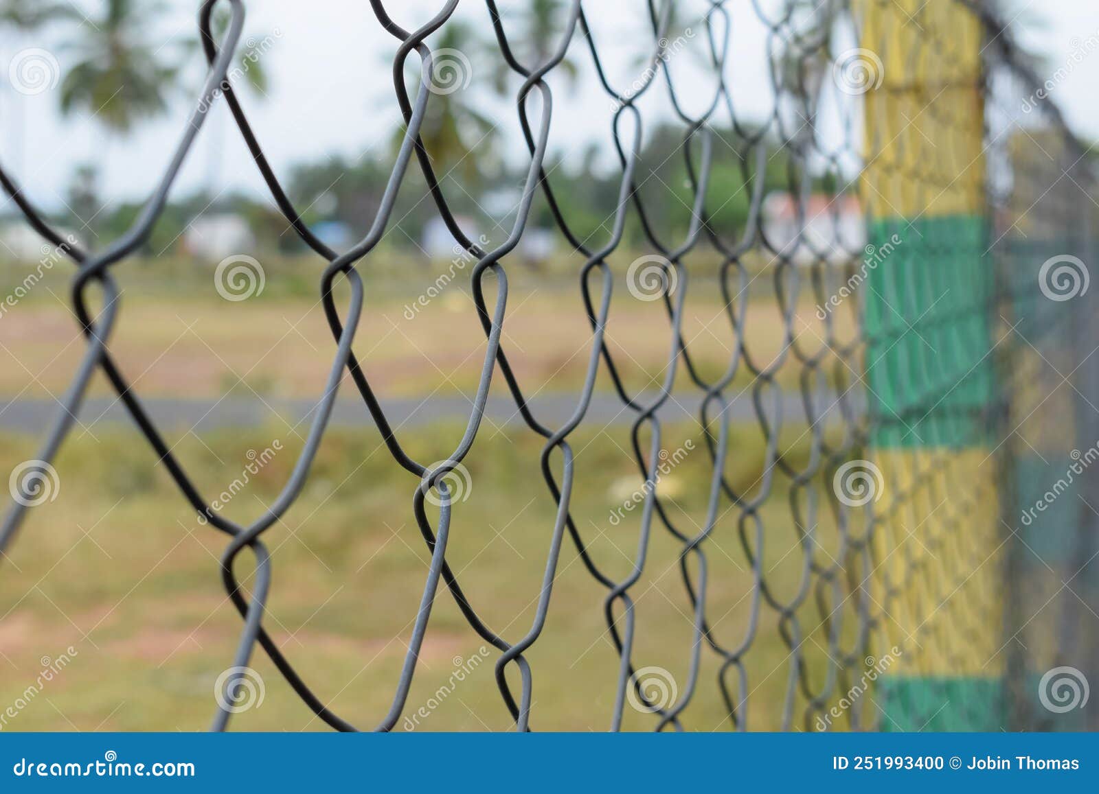Metallic fence stock photo. Image of metal, game, nature - 251993400