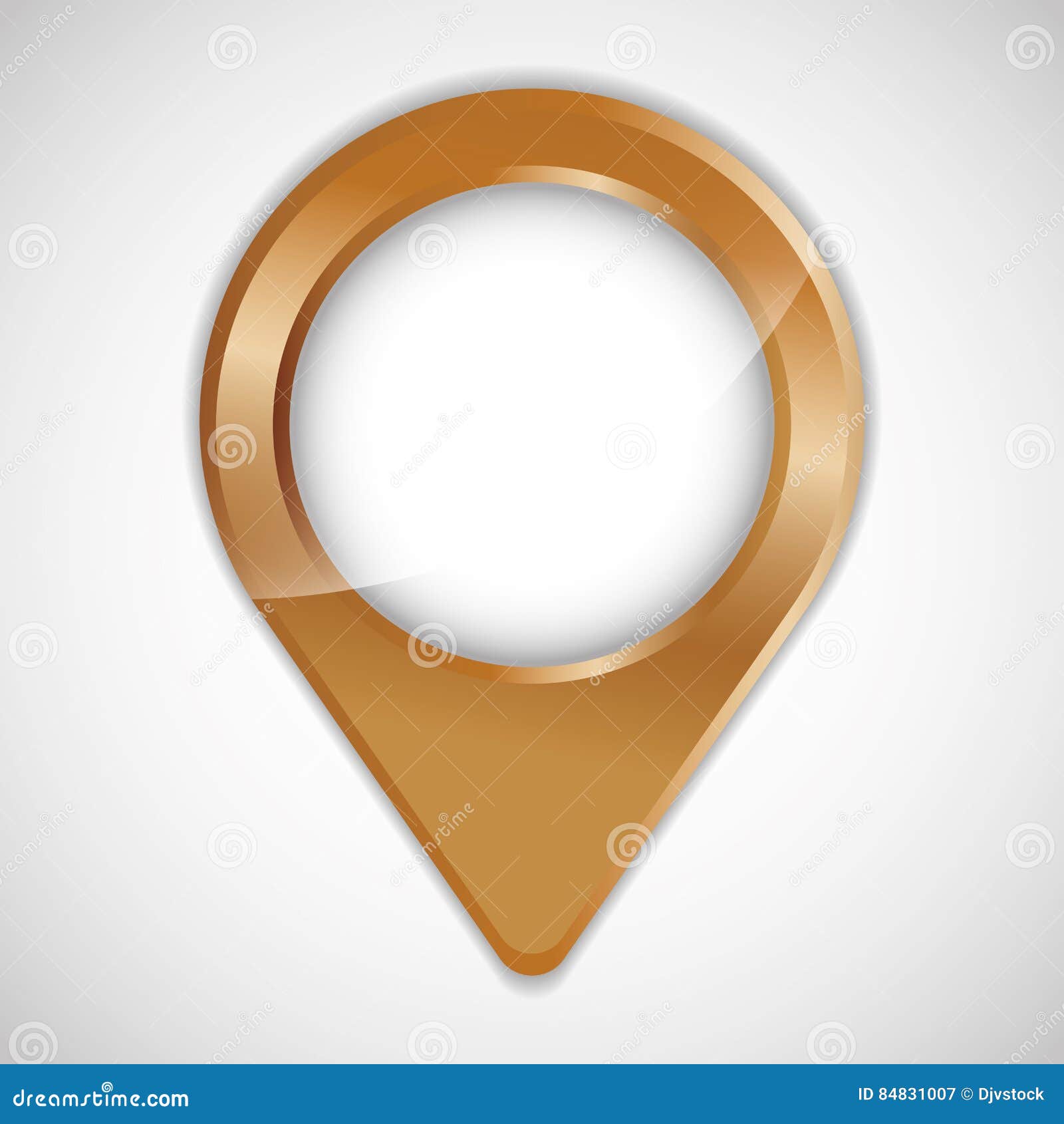 Metallic Finish Gps Pin Icon Image Stock Illustration - Illustration of ...