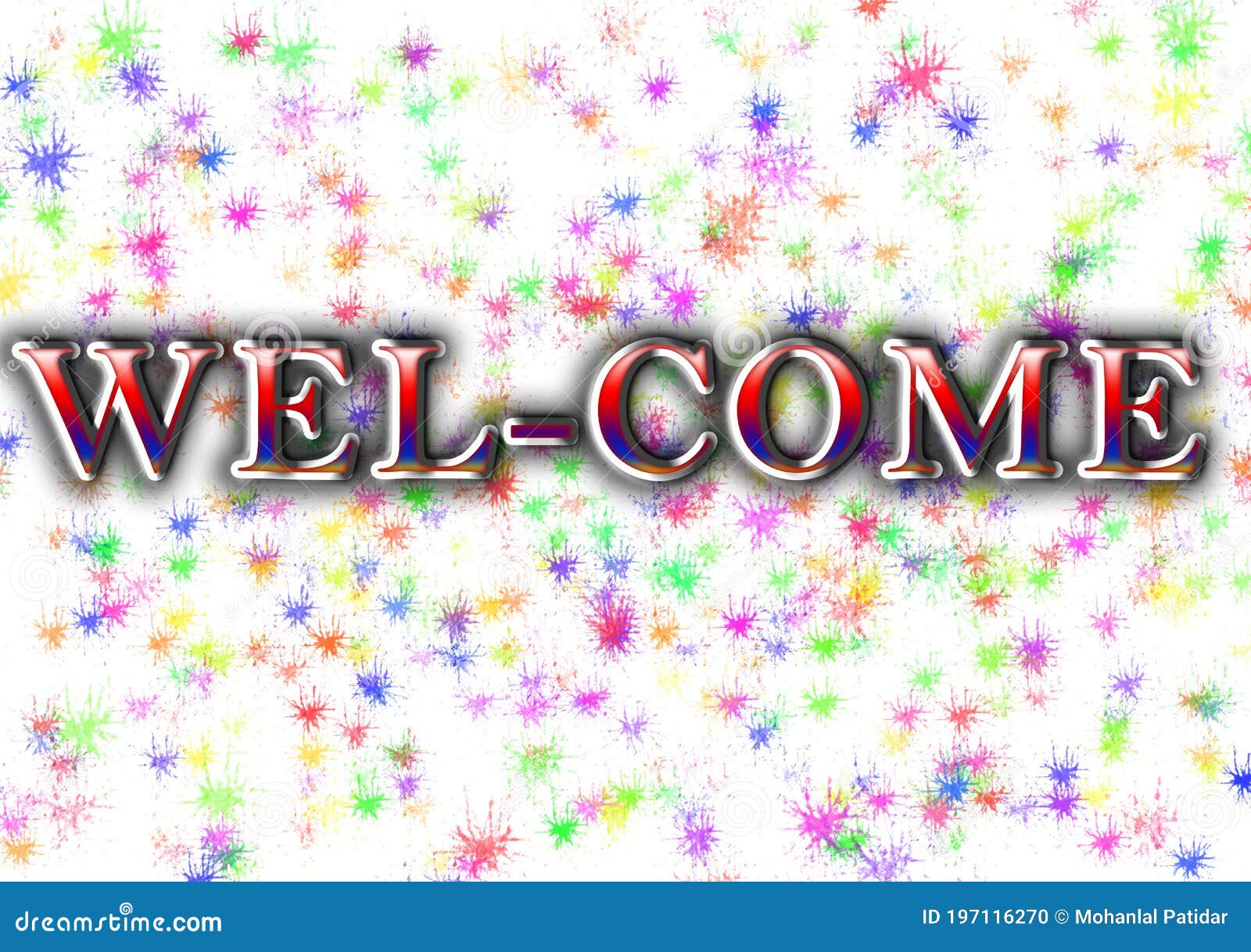 Metallic Finished Welcome on Abstract Background Stock Illustration ...